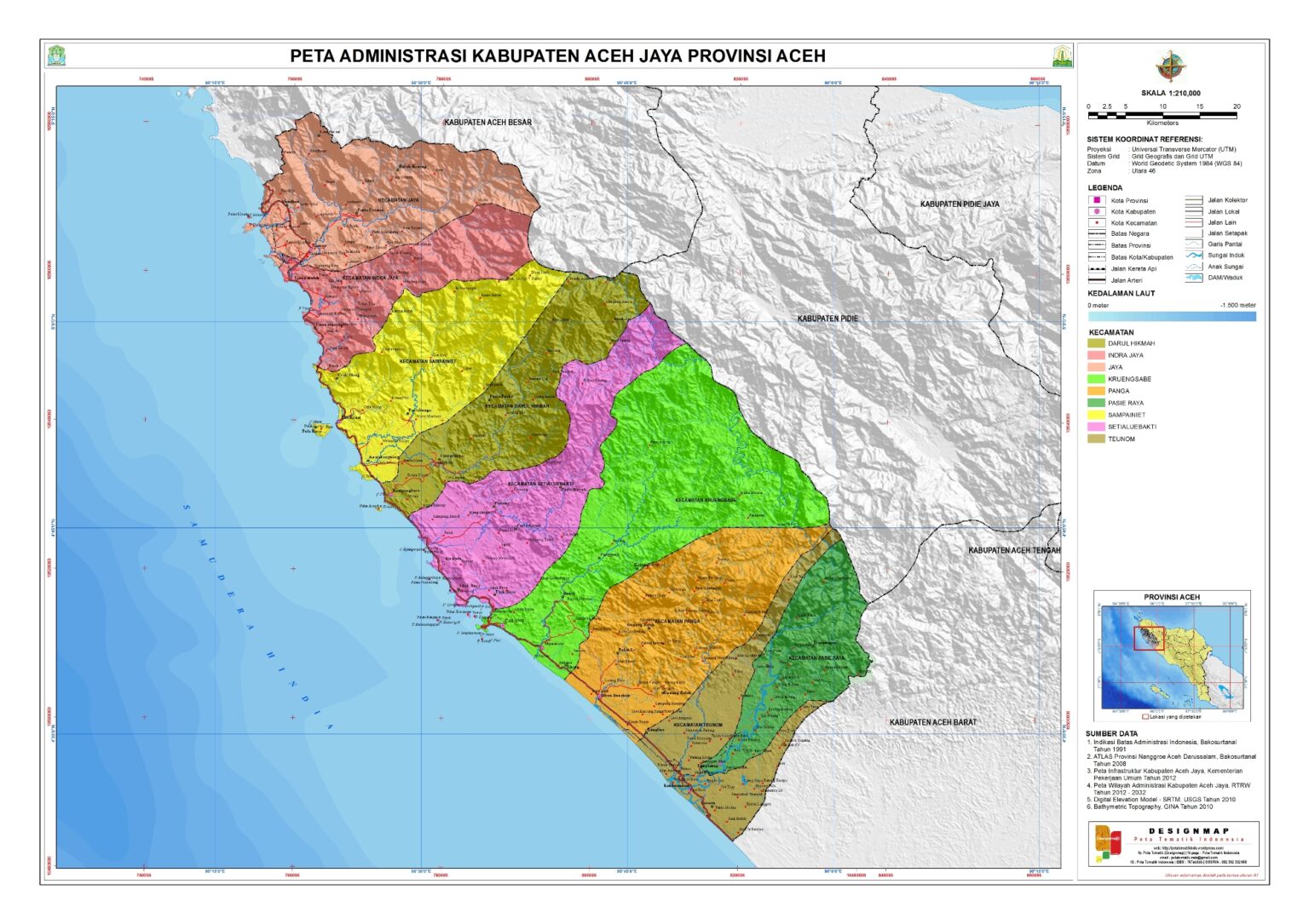 Peta Kabupaten Aceh Jaya - Visit Banda Aceh